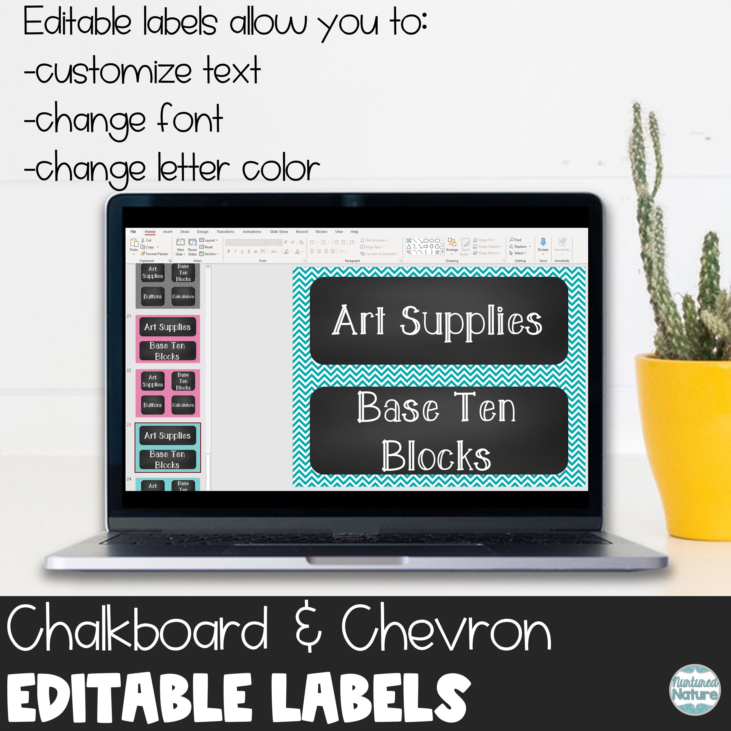Editable Labels - Chalkboard and Chevron - Printable Modern Farmhouse ...