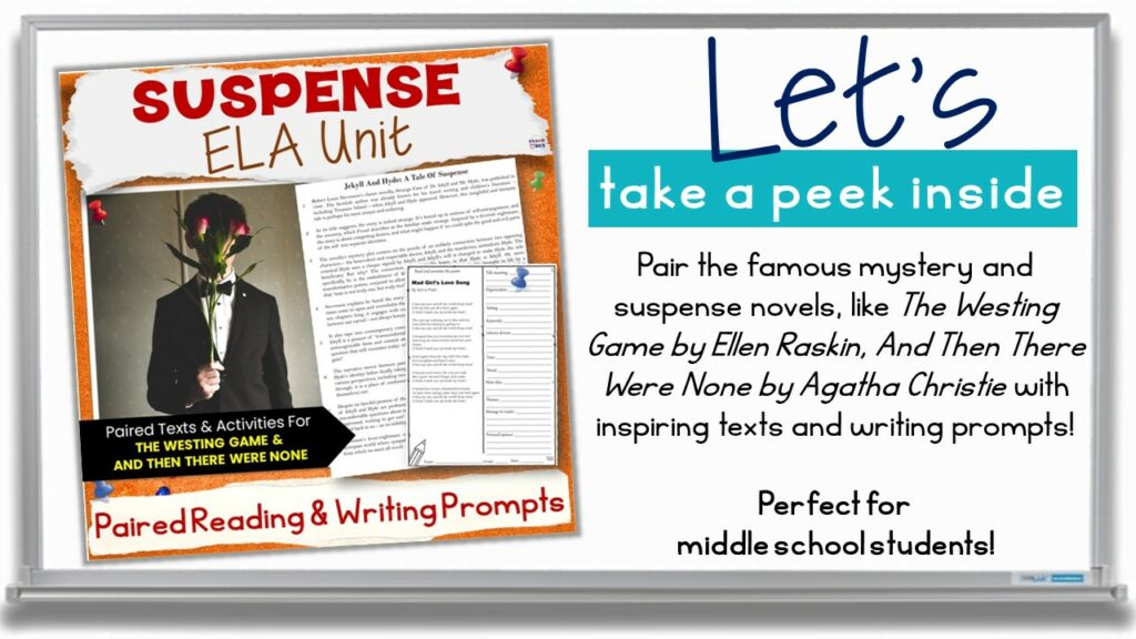 Mystery and Suspense Unit - Middle School Reading Prompts - Print and ...