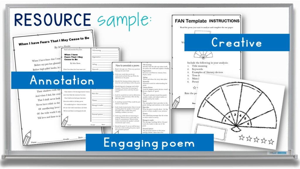Fear Unit - Middle School Paired Reading, Writing Prompts - Print and ...