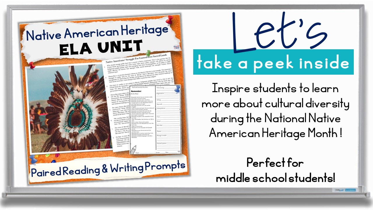 National Native American Heritage Month Unit Middle School - Print and ...