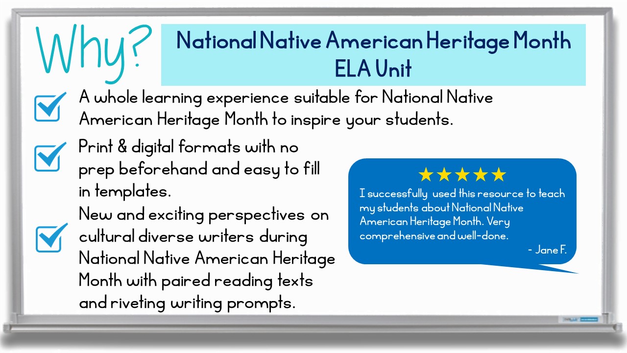 National Native American Heritage Month Unit Middle School - Print and ...
