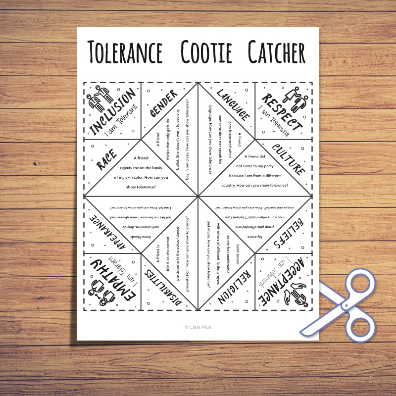 Tolerance Cootie Catcher | Made By Teachers