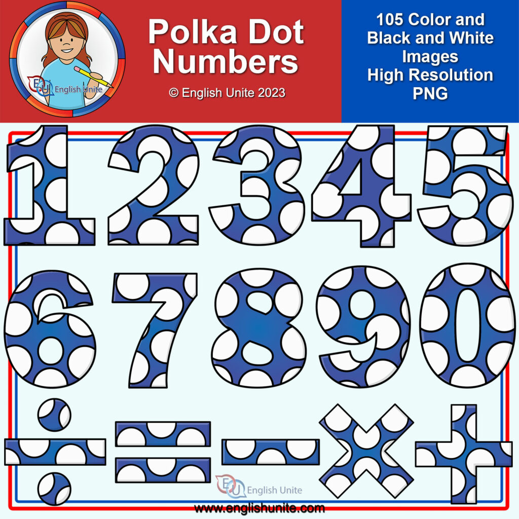 Clip Art - Polka Dot Numbers | Made By Teachers