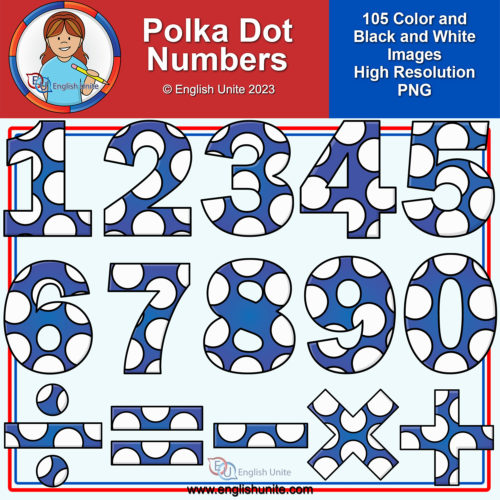 Clip Art - Polka Dot Numbers | Made By Teachers