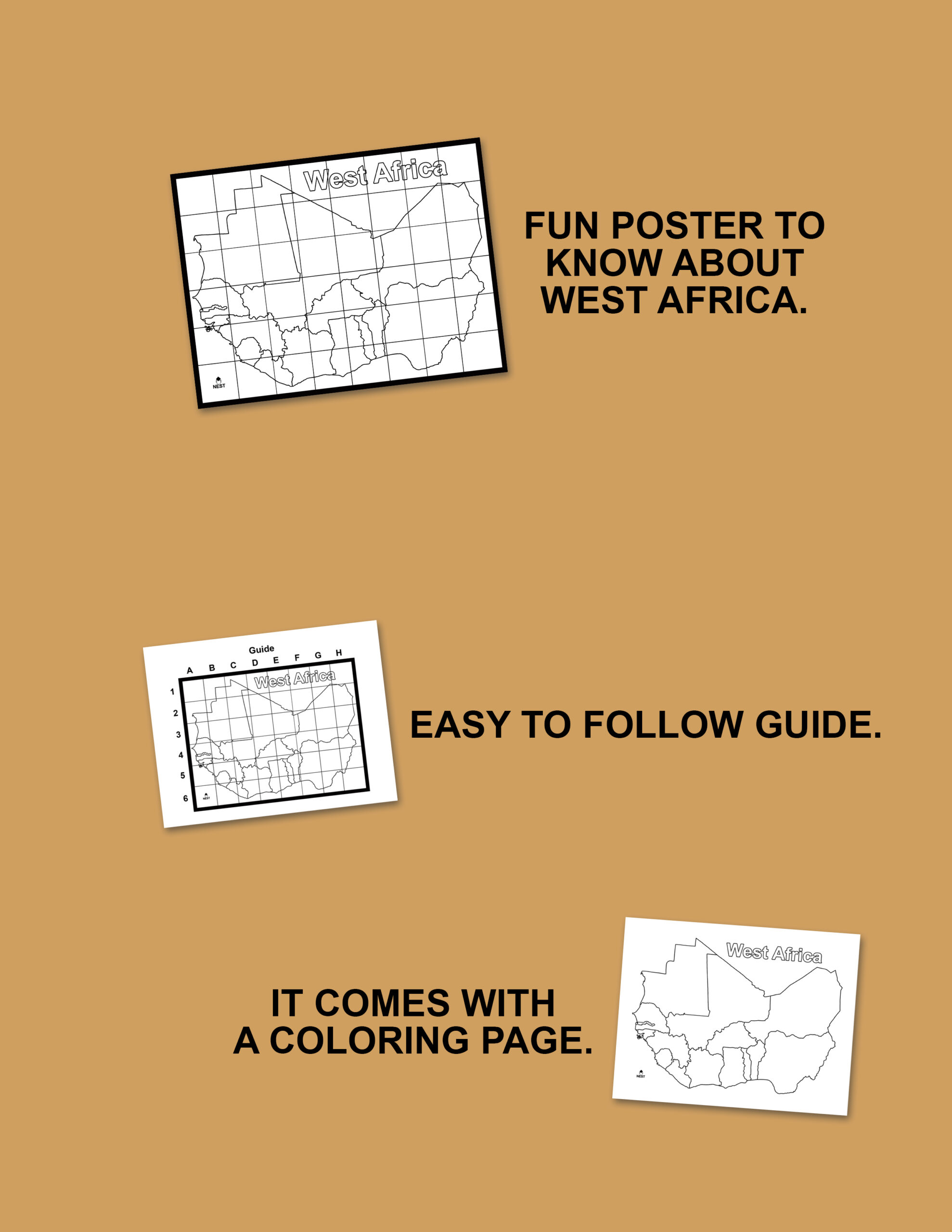 West Africa Map Collaboration Poster | Made By Teachers