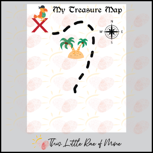 Treasure Map - Treasure Hunt - Pirate - Summer - footprint Art ...