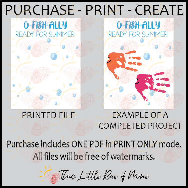 O-fishally Ready for Summer - fish - Summer Fun - Handprint Art - printable | Made By Teachers