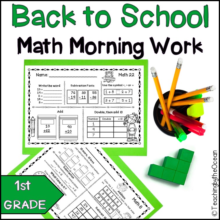1st Grade Morning Work - Math - Back to School | Made By Teachers