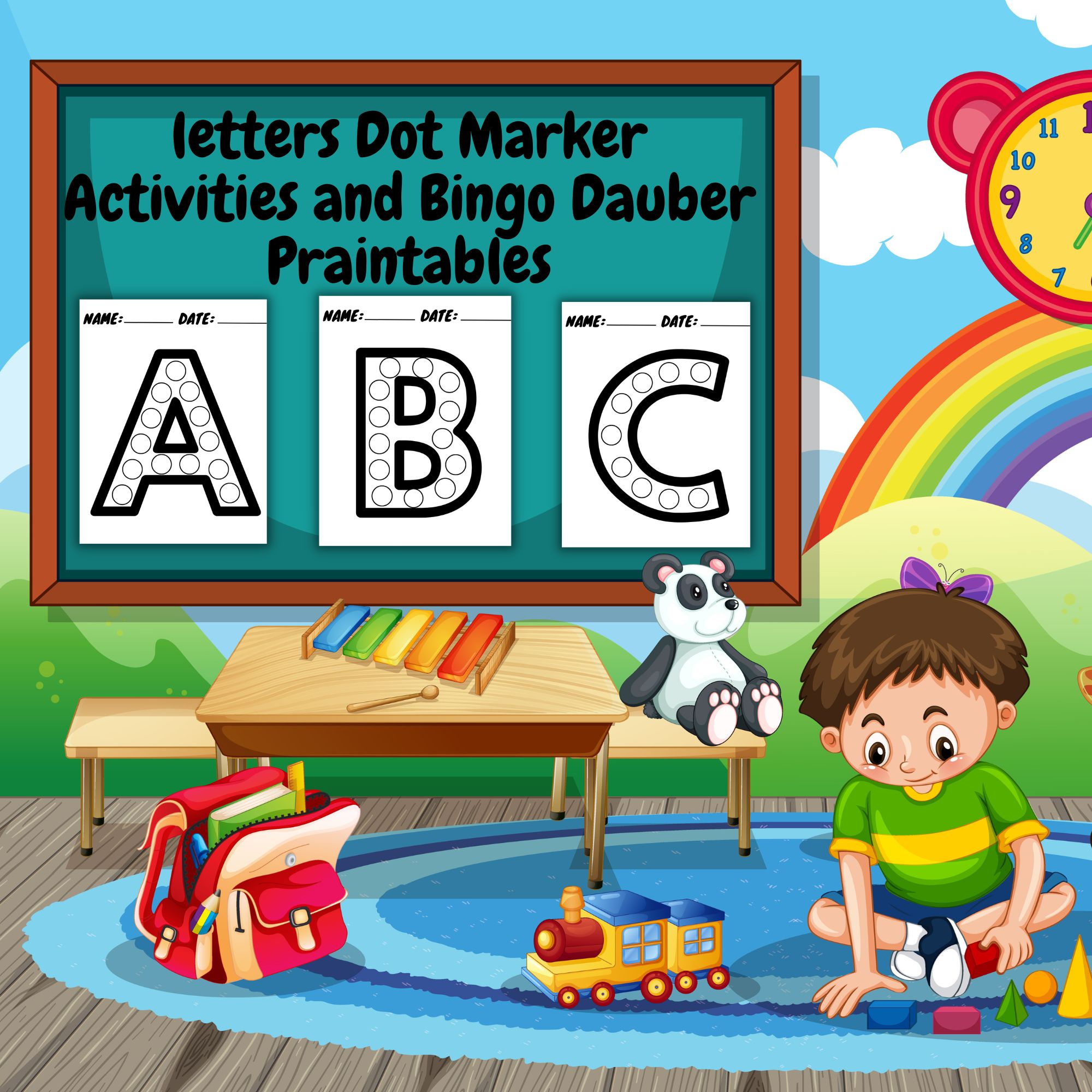 Letters Dot Marker Activities And Bingo Dauber Praintables Made By 
