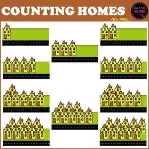 Counting Pictures: Homes ClipArt | Made By Teachers