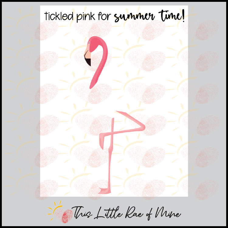 Tickled Pink - Flamingo - Summer fun - Handprint Art - printable ...