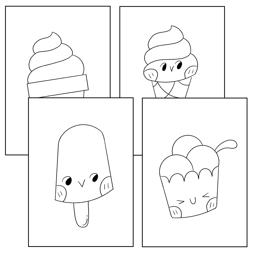 Ice Cream Coloring pages, Ice Cream Coloring Worksheet Activity ...