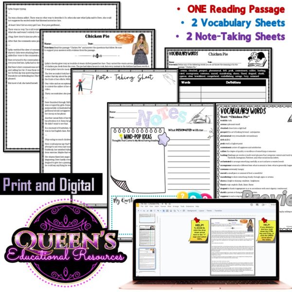 Tik Tok Reading Passage and Activities | Anger | Insecurity | TikTok ...