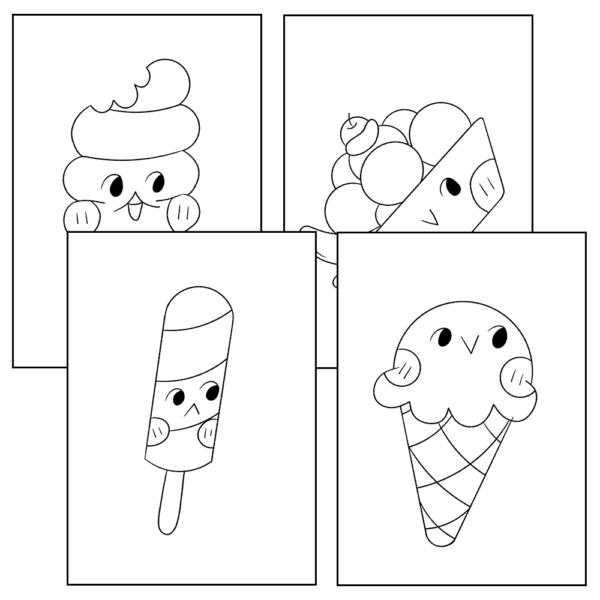 Ice Cream Activity Bundle, Ice Cream Coloring Pages, Color By Number ...