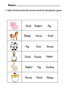 Farm Animals Flashcards & Worksheets. Vocab & activity games for kids ...