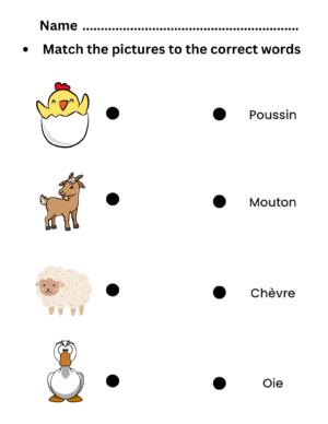 French Farm Animals Flashcards & Worksheets. Vocab & activity games for ...