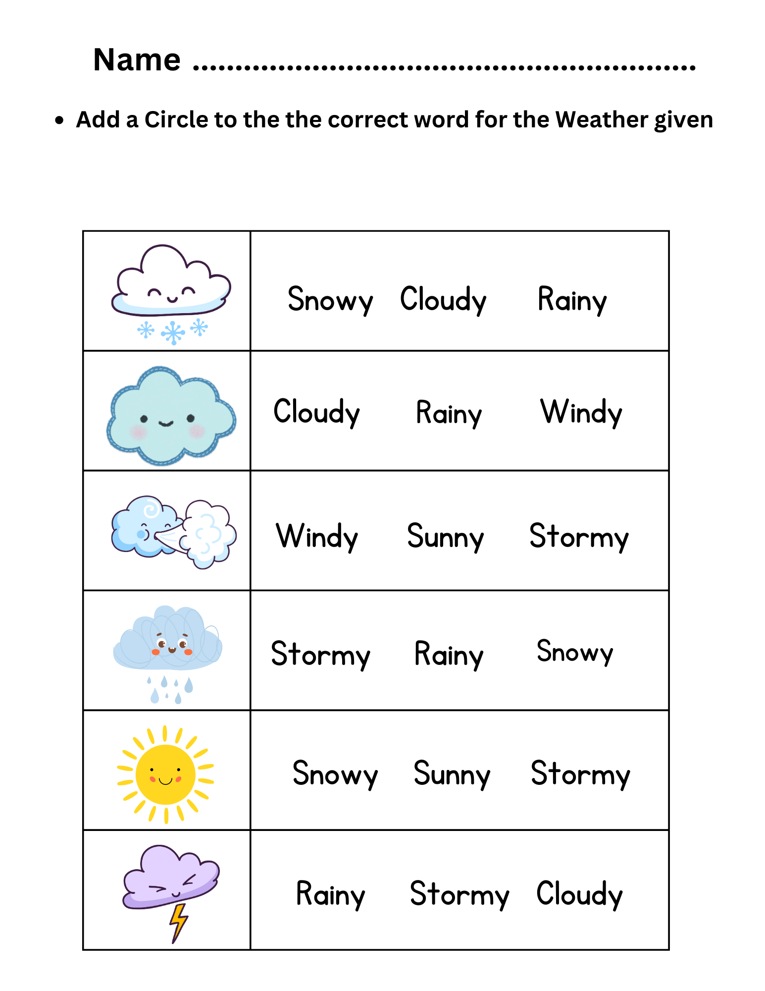Weather Flashcards & Worksheets. Vocab & activity games for kids ...