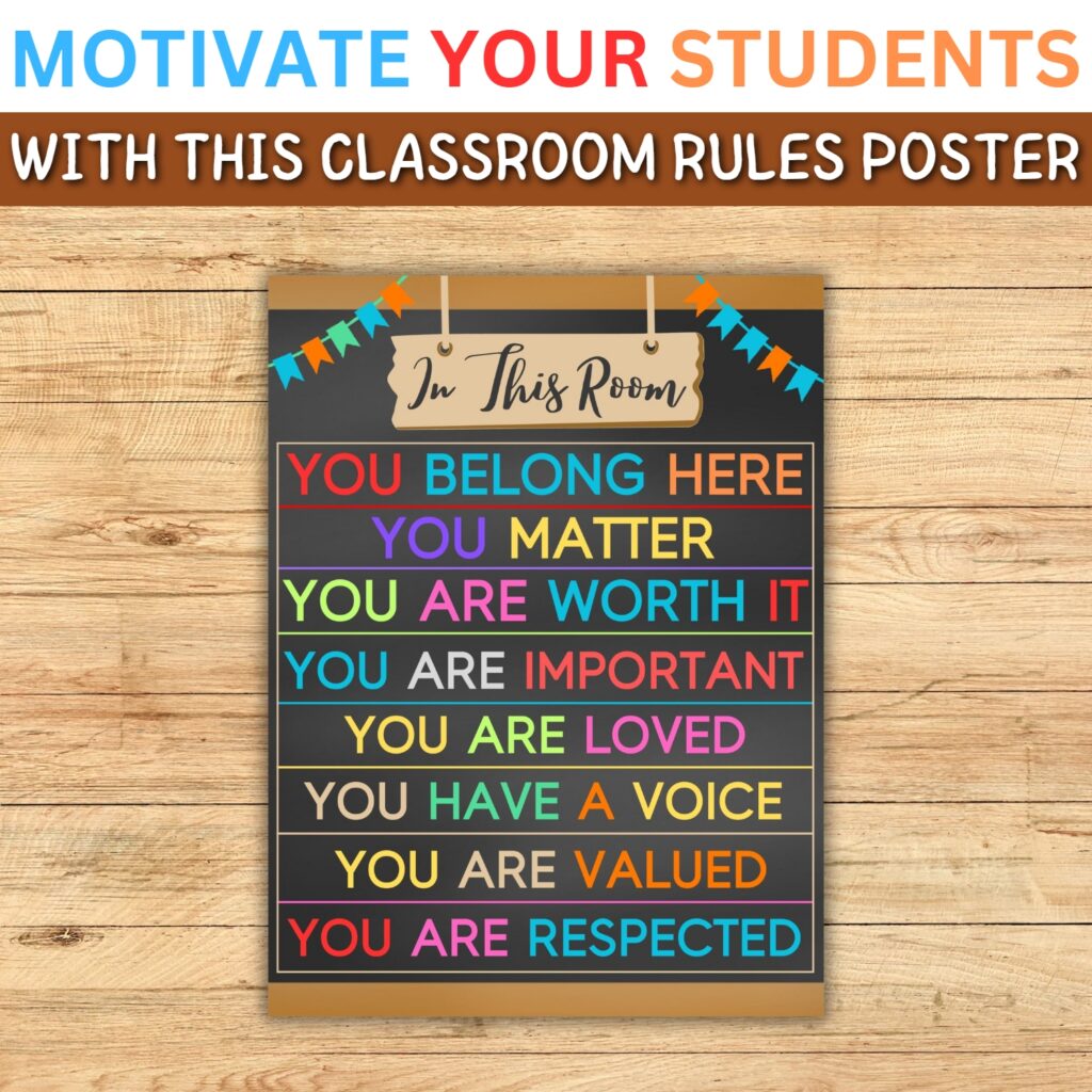Decorate Your Classroom with Our Inspirational Rules Poster - Classroom ...