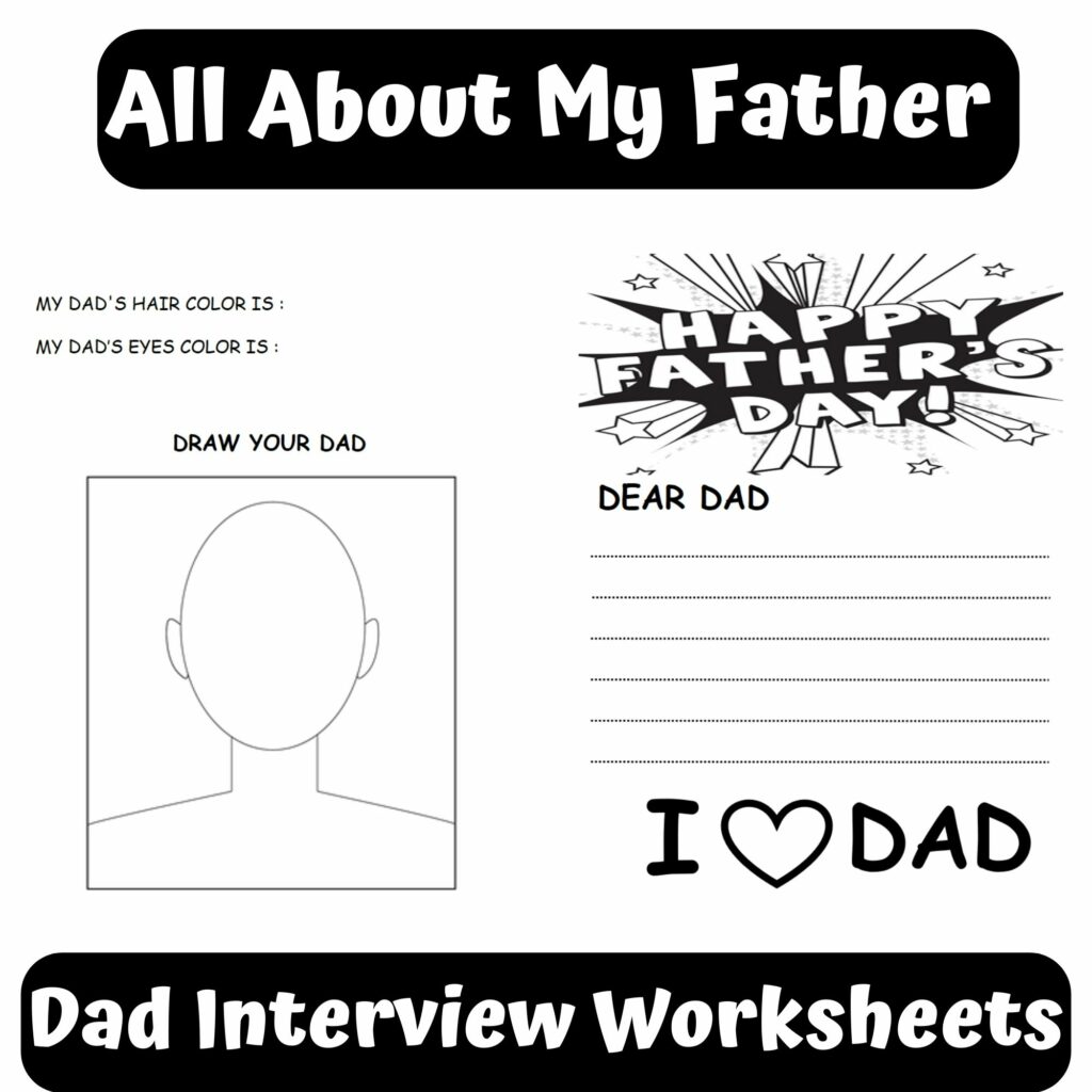 Father's Day All About My Dad Interview Questions,Questionnaire, Draw ...