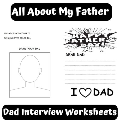 Father's Day All About My Dad Interview Questions,Questionnaire, Draw ...