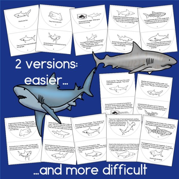 Shark Guided Reading Book and Craft with Shark Size Posters | Read ...