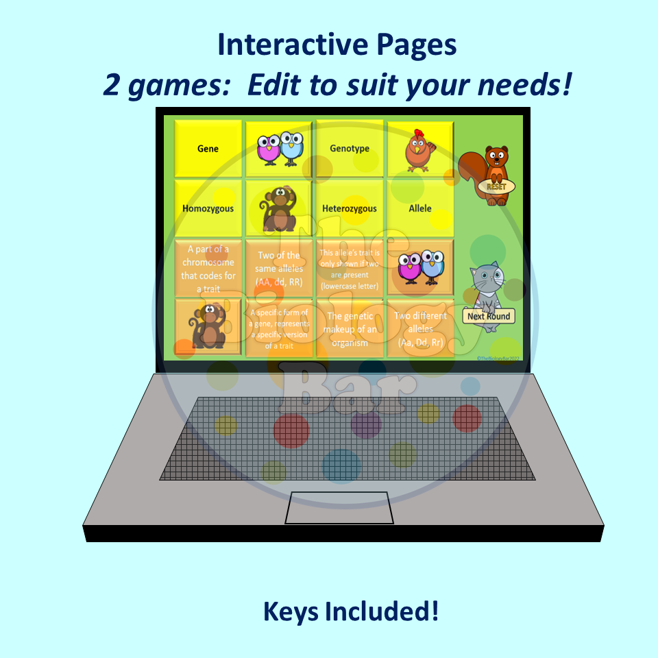 Genetics Memory Matching Card Game Interactive PPT | Made By Teachers