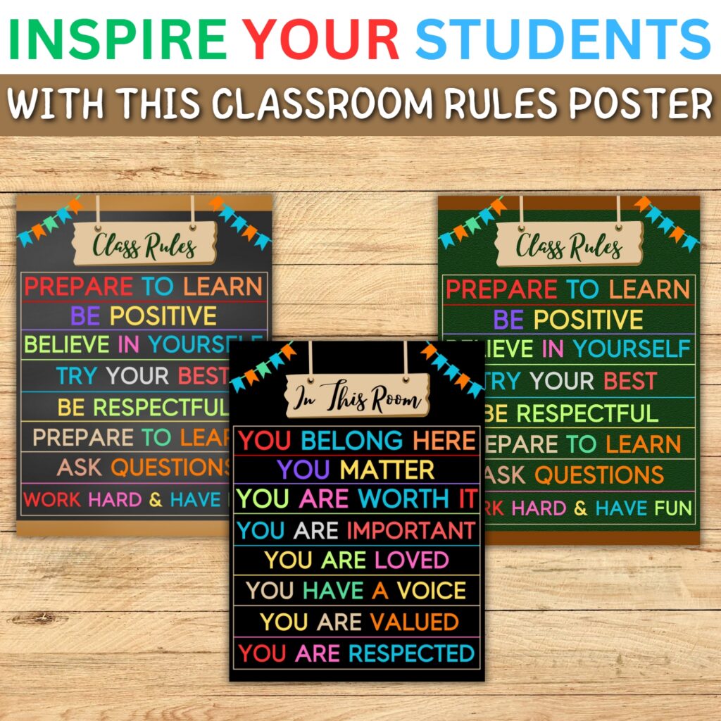 Eye-Catching Classroom Rules Posters for Motivated Students - Classroom ...