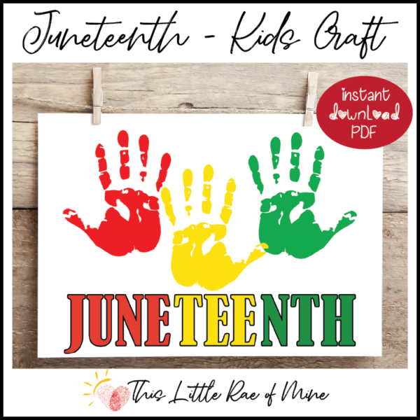 Juneteenth Independence Day - handprint Art - Printable - keepsake ...