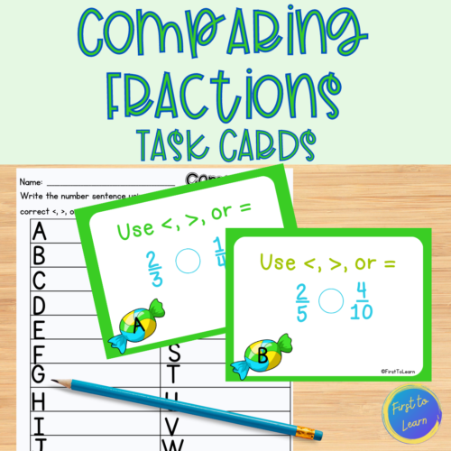 Comparing Fractions Task Cards | Made By Teachers
