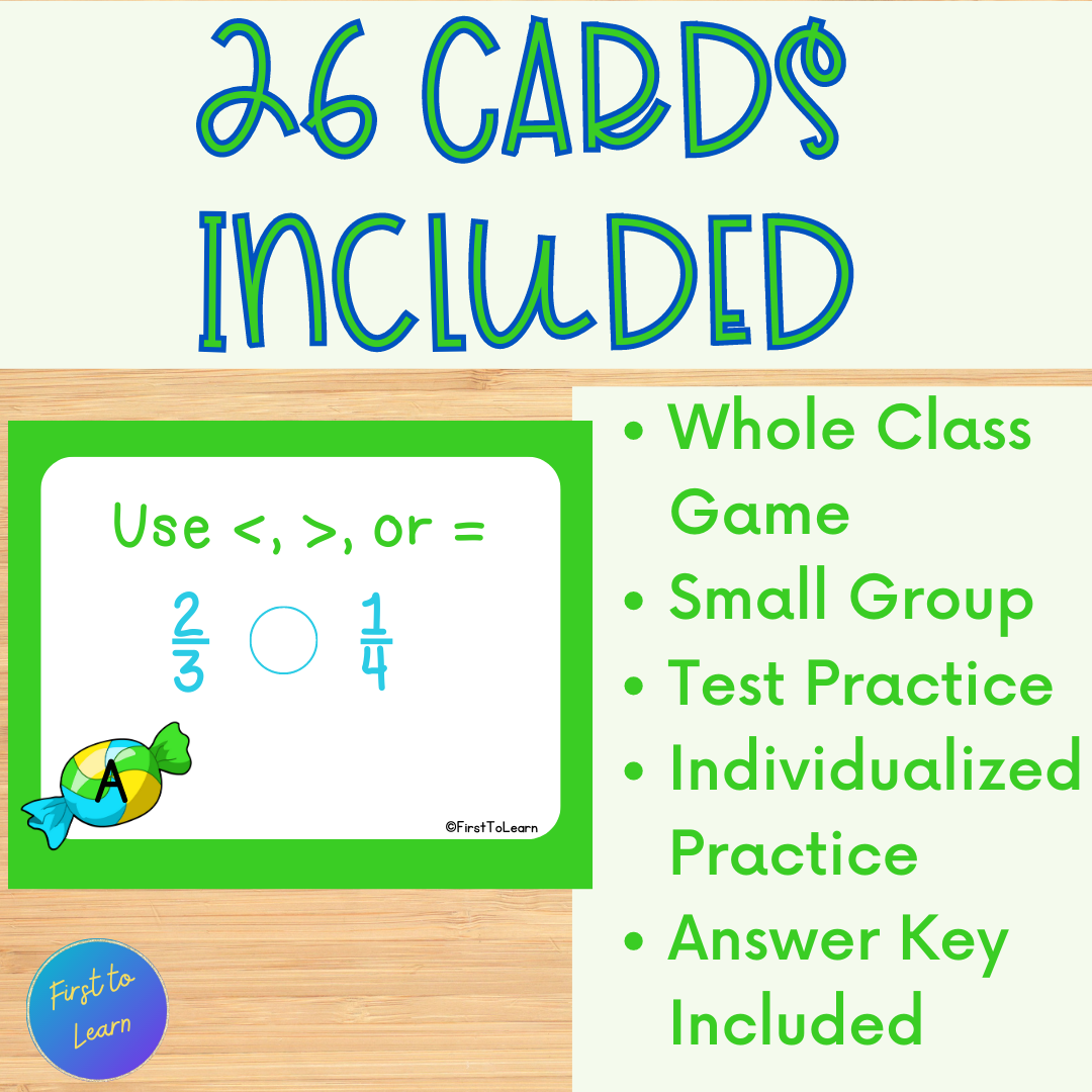 Comparing Fractions Task Cards | Made By Teachers
