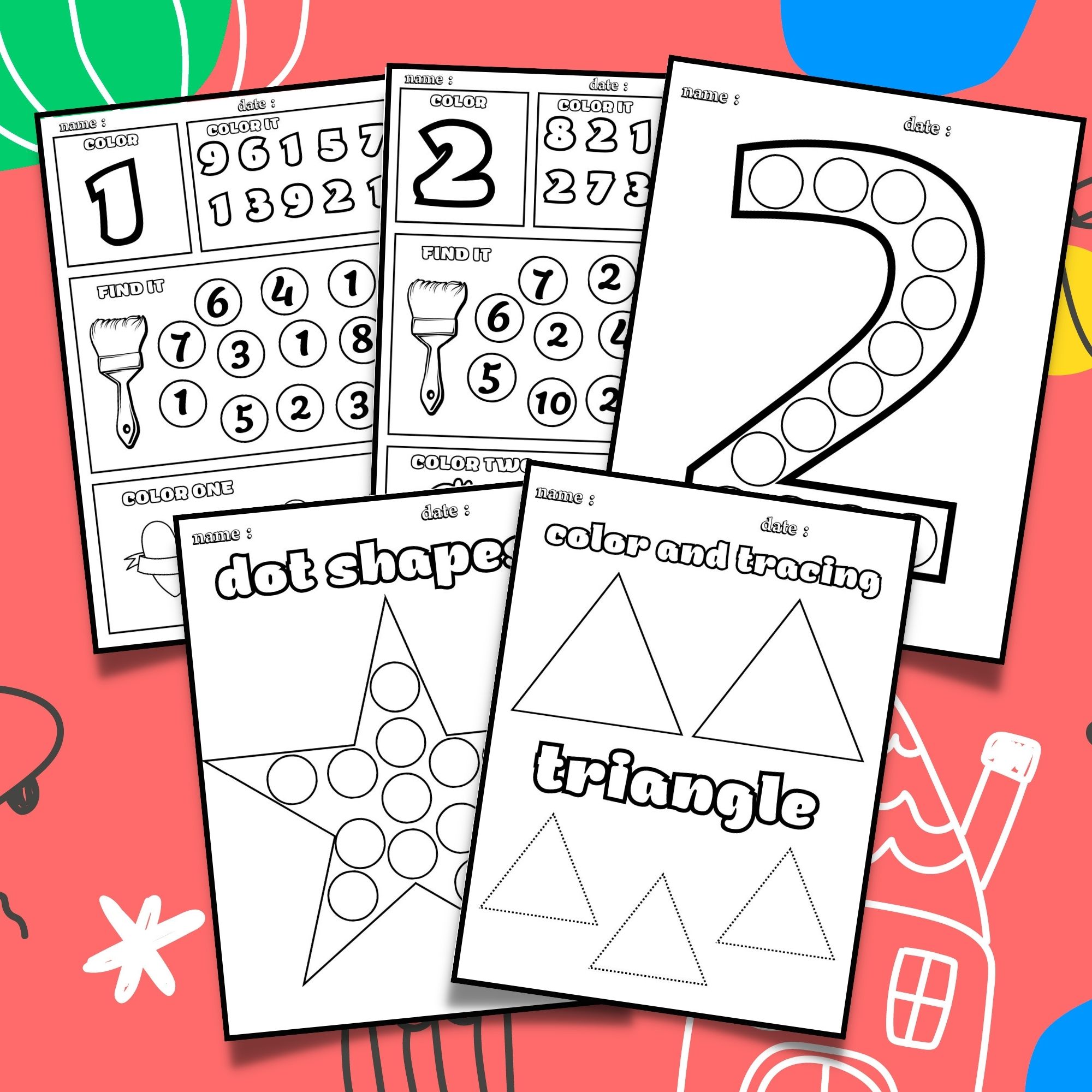 Back to School Preschool No Prep Worksheets and Activities bundle ...