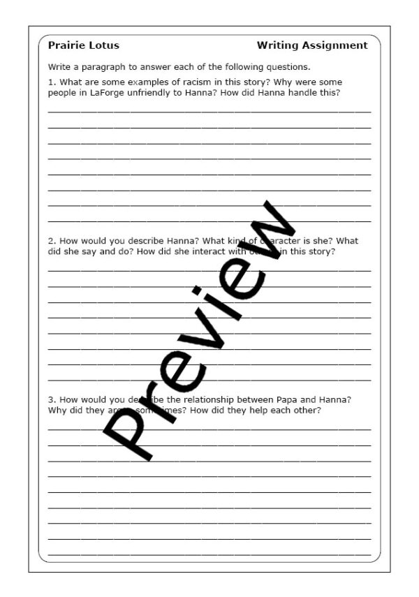 Linda Sue Park "Prairie Lotus" worksheets - Made By Teachers