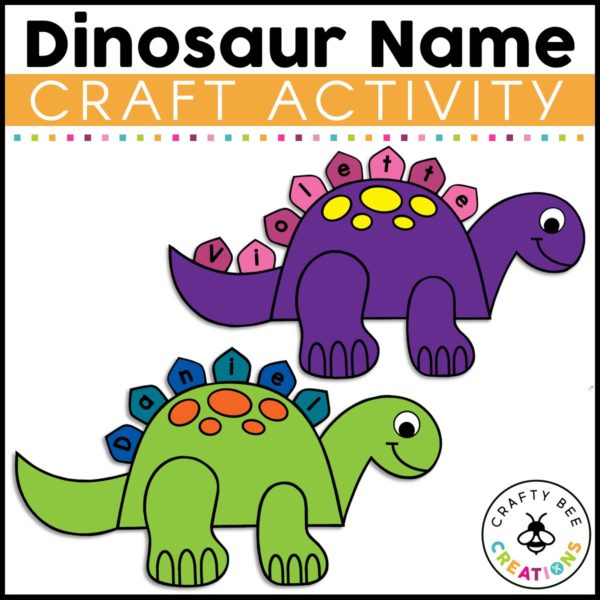 Dinosaur Name Craft | Dinosaur Activities | Bulletin Board | Editable ...