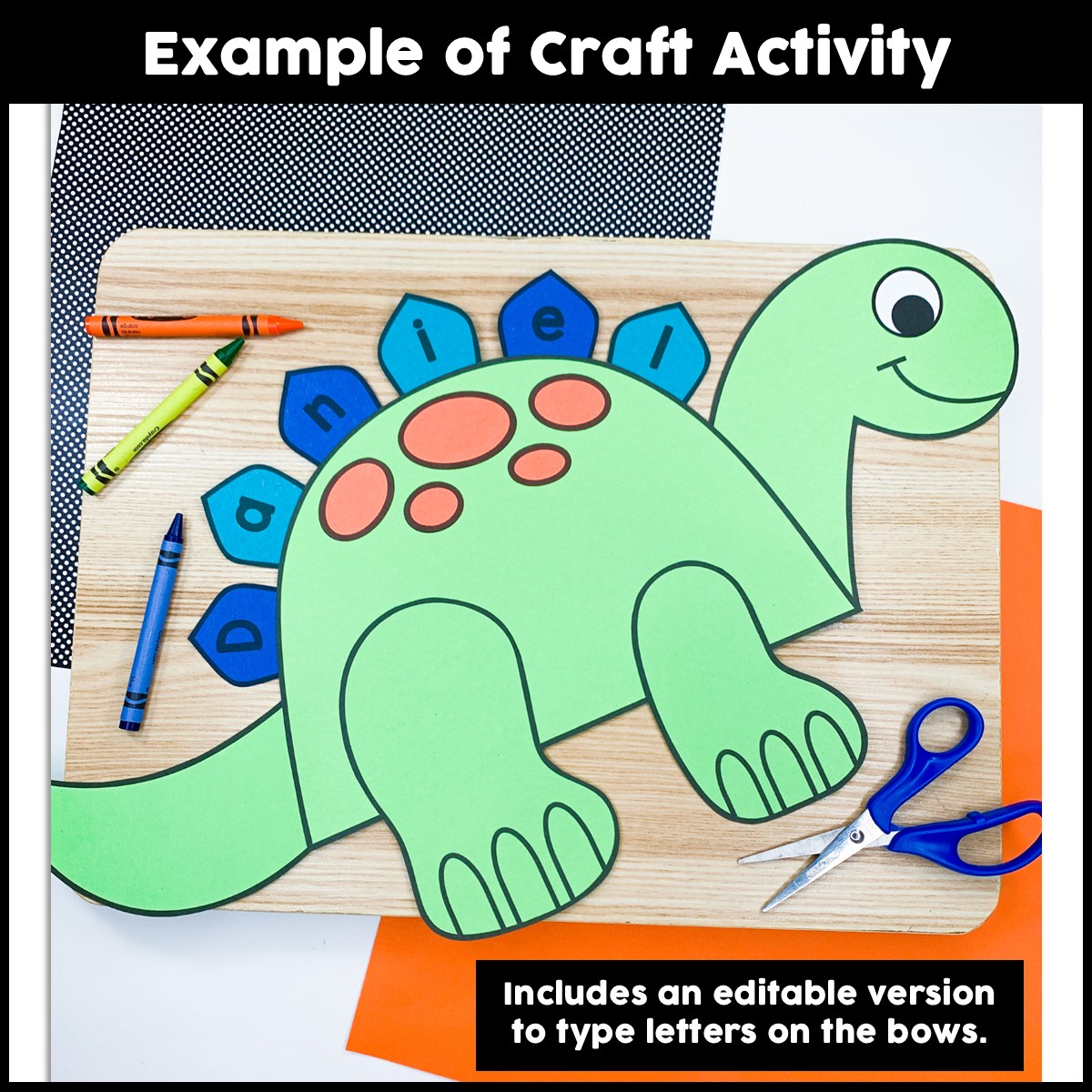 Dinosaur Name Craft | Dinosaur Activities | Bulletin Board | Editable ...