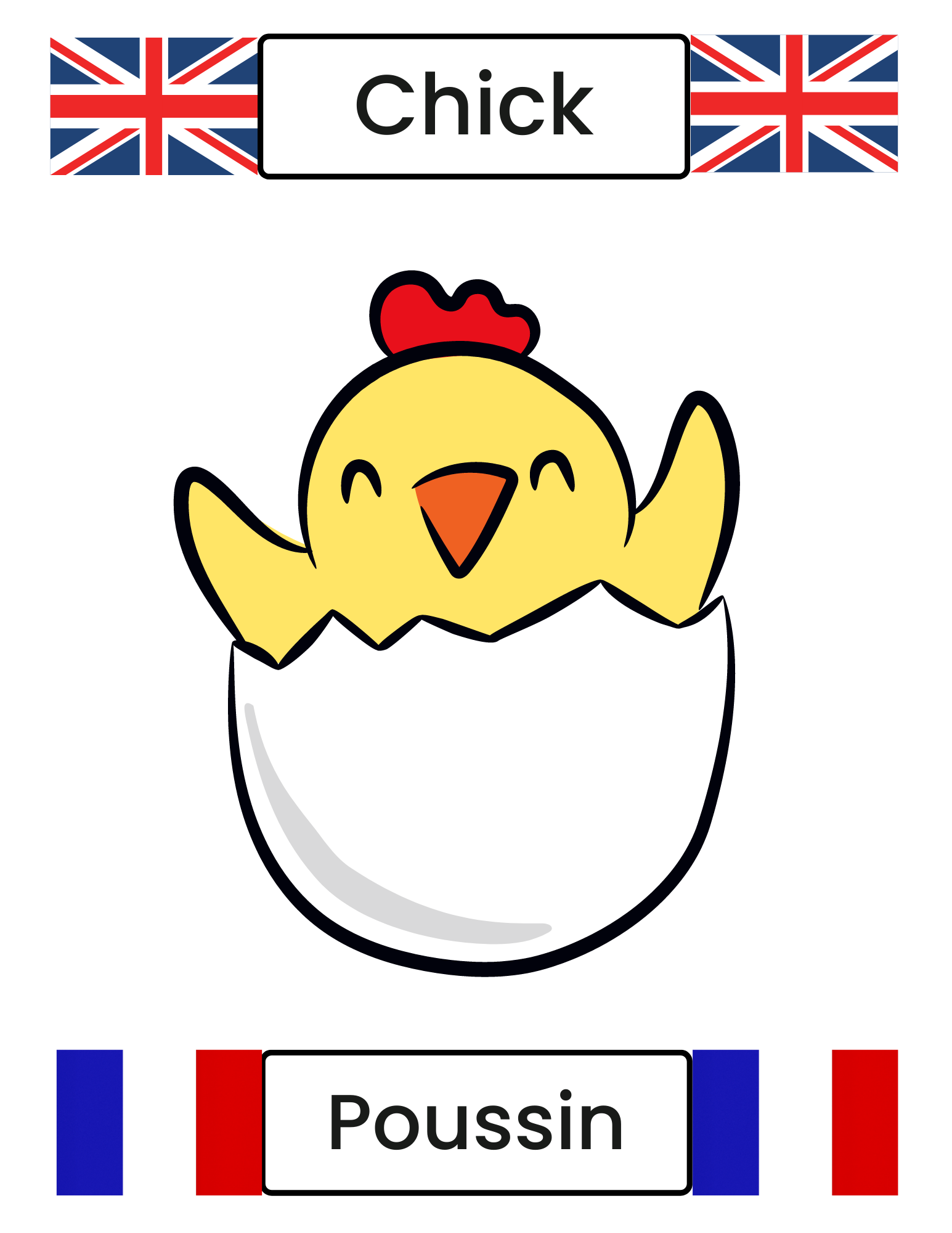 Bilingual English-French Farm Animals Flashcards & Worksheets. Activity ...