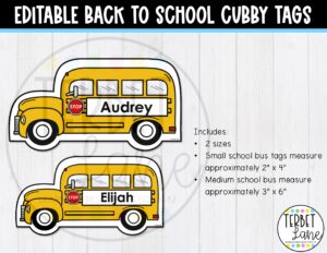 Editable Back to School Cubby Tags | Locker Labels | Made By Teachers