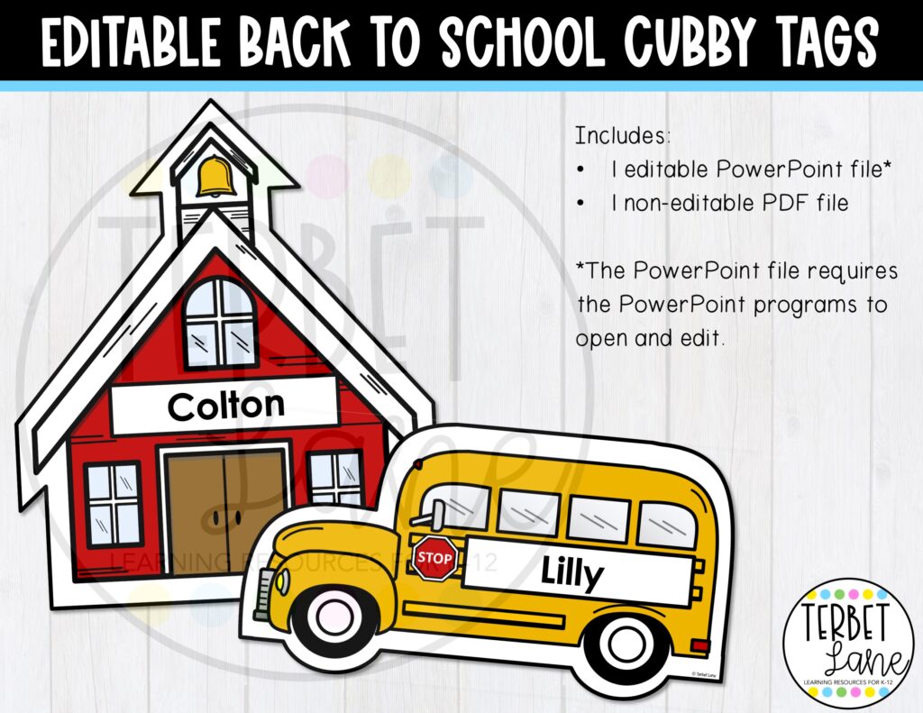 Editable Back to School Cubby Tags | Locker Labels | Made By Teachers