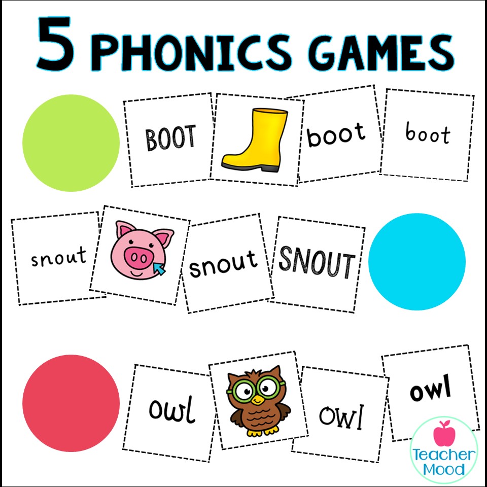 Phonics Games | Diphthongs | Phonics Card Games Spoons | Made By Teachers