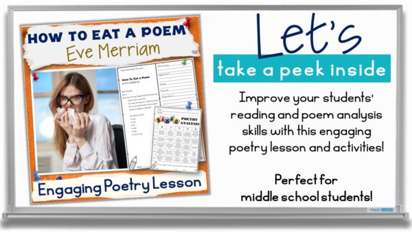How To Eat a Poem by Eve Merriam - Poetry Mini Lesson - Print and ...