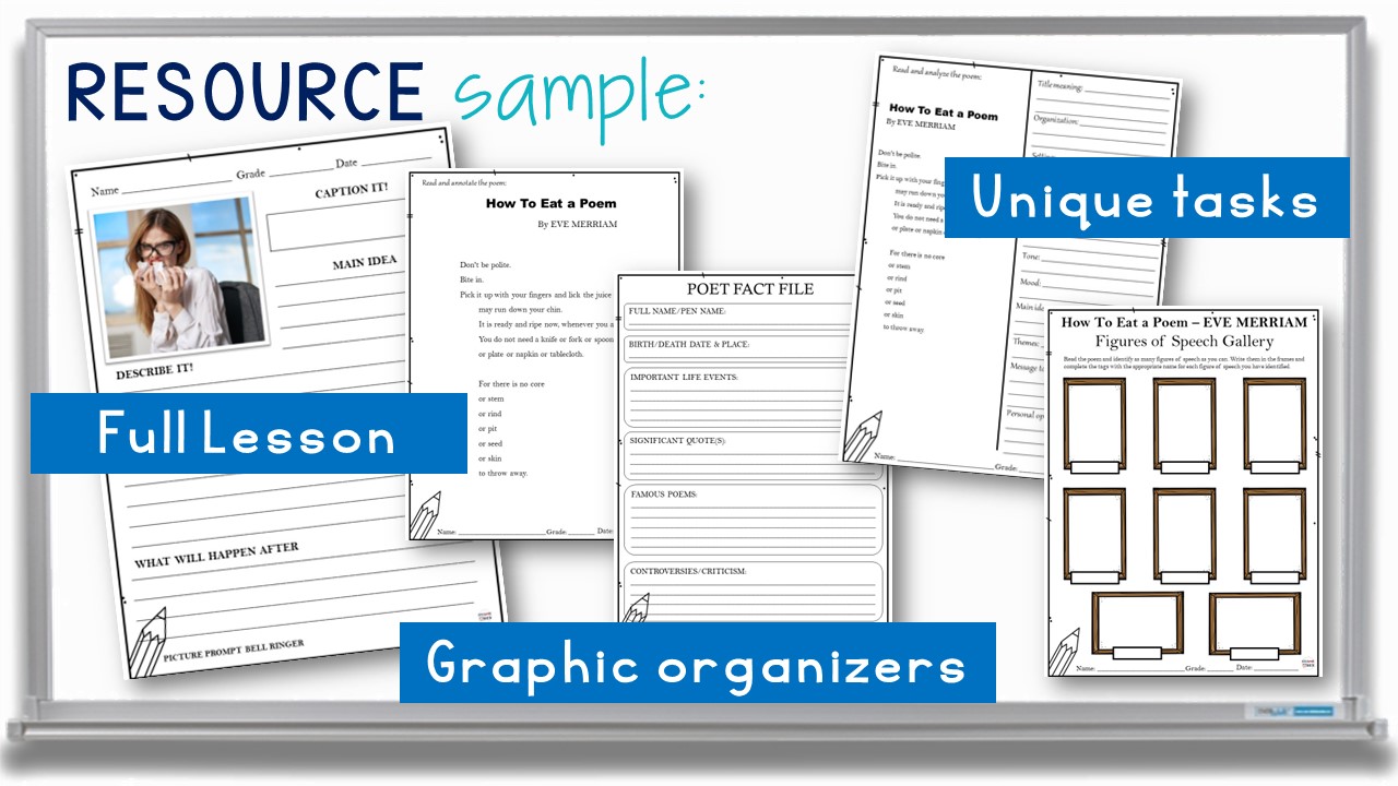 How To Eat a Poem by Eve Merriam - Poetry Mini Lesson - Print and ...