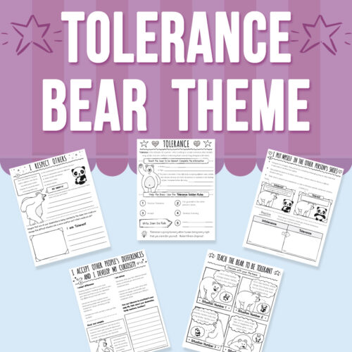 Tolerance and Inclusivity Activity BUNDLE, Bear Theme, Social Emotional ...