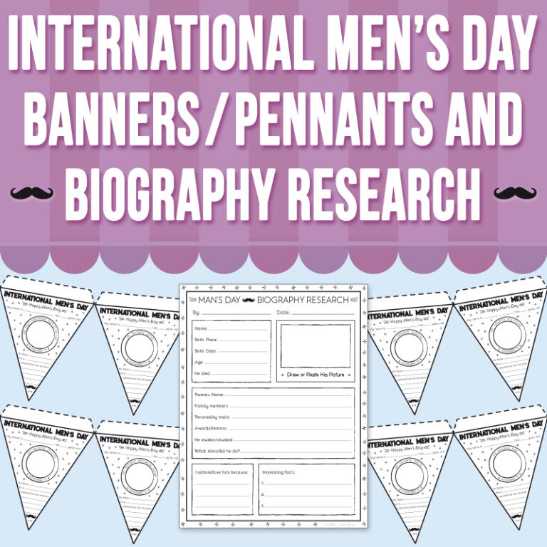 International Men’s Day Banners | Pennants and Biography Research ...