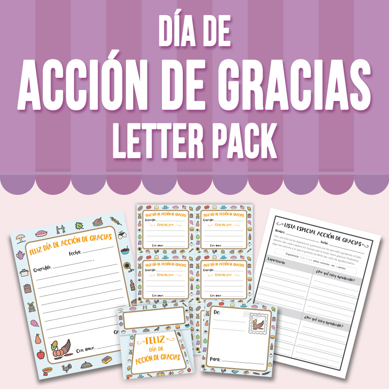 Día de Acción de Gracias Letter Pack | Made By Teachers