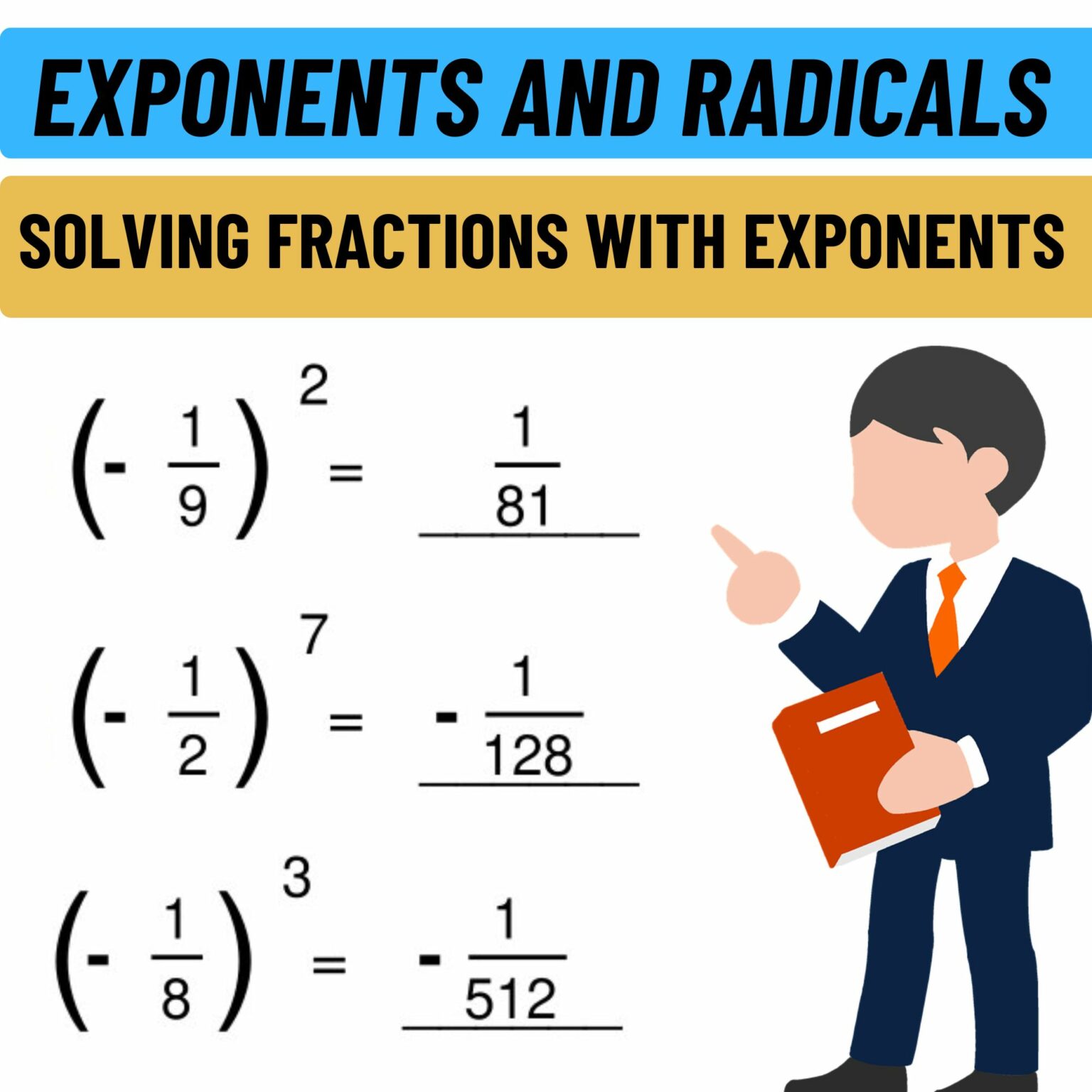 Exponents and Radicals Worksheets Solving Fractions with Exponents ...