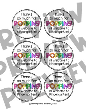 Poppin Back to School Tags Lollipop Treat Tags Meet the Teacher Night ...