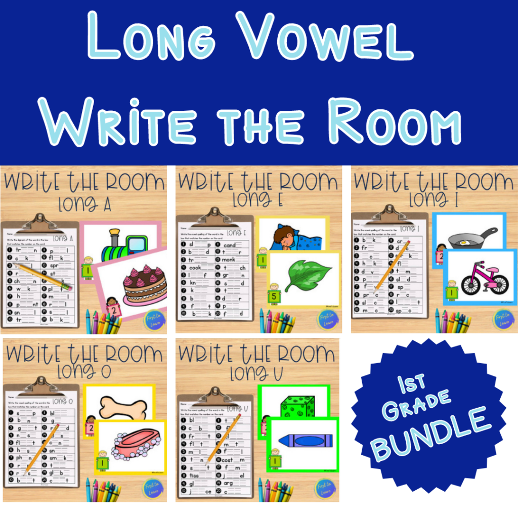 Long Vowel Write the Room | Made By Teachers
