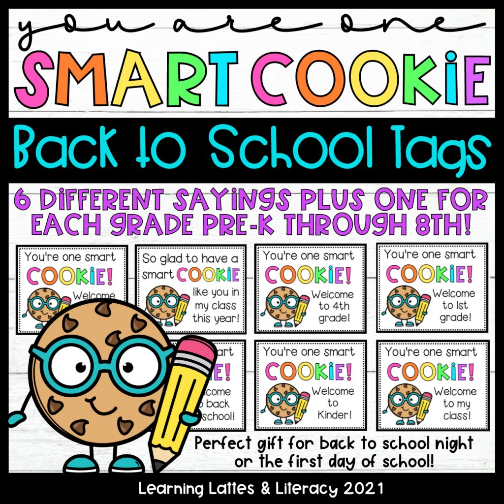 One Smart Cookie Back to School Gift Tags Meet the Teacher Grades PreK ...
