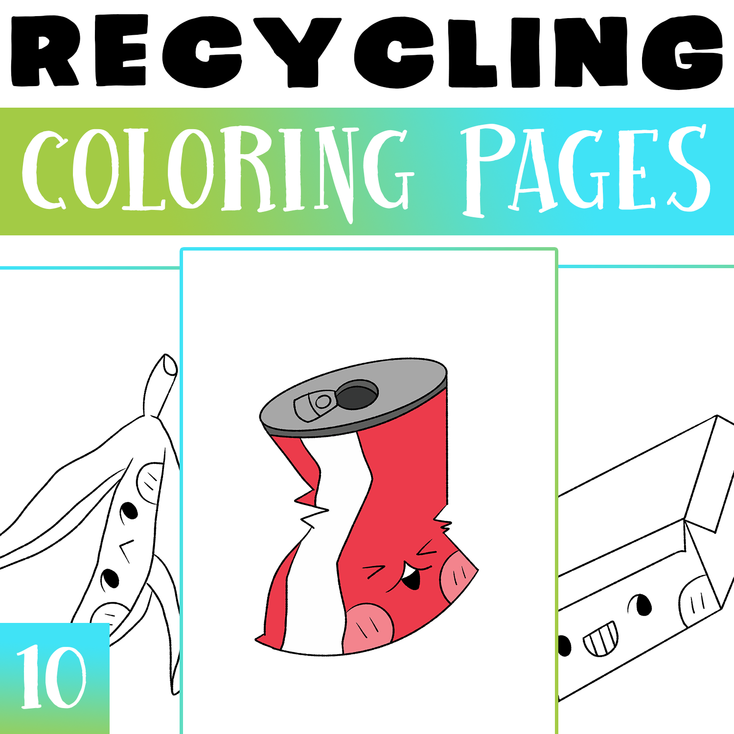 Recycle Coloring pages, Recycling Coloring Worksheet Activity, Morning ...
