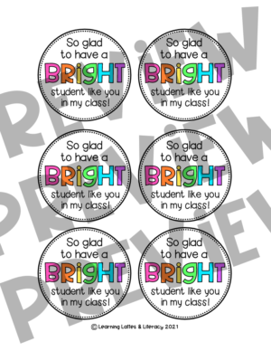 Back to School Gift Tags Bright Year Meet the Teacher Night Gift Tags ...