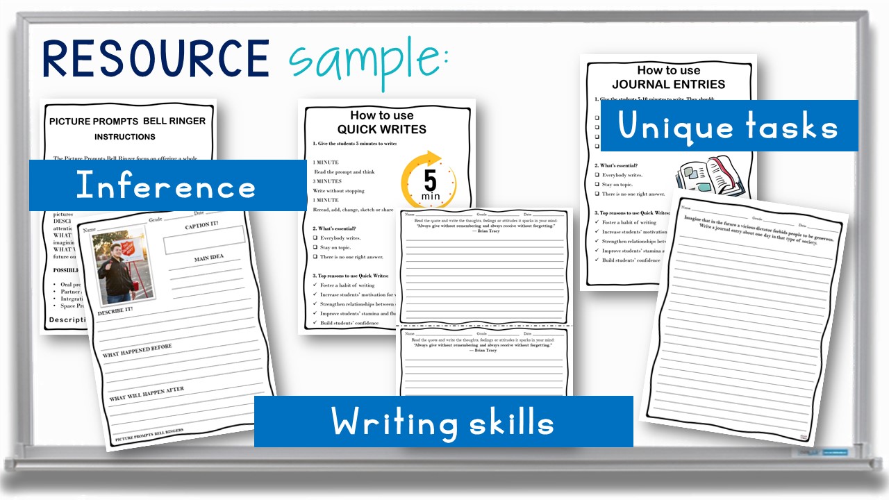 Generosity Unit - Middle School Reading, Writing Prompts - Print and ...